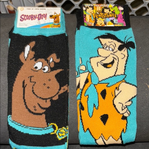Underwear & Socks | Scoobydoo And The Flintstones Crew Socks Black And ...